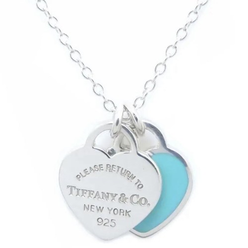 Tiffany Blue Double Heart Tag Pendant | eBay
