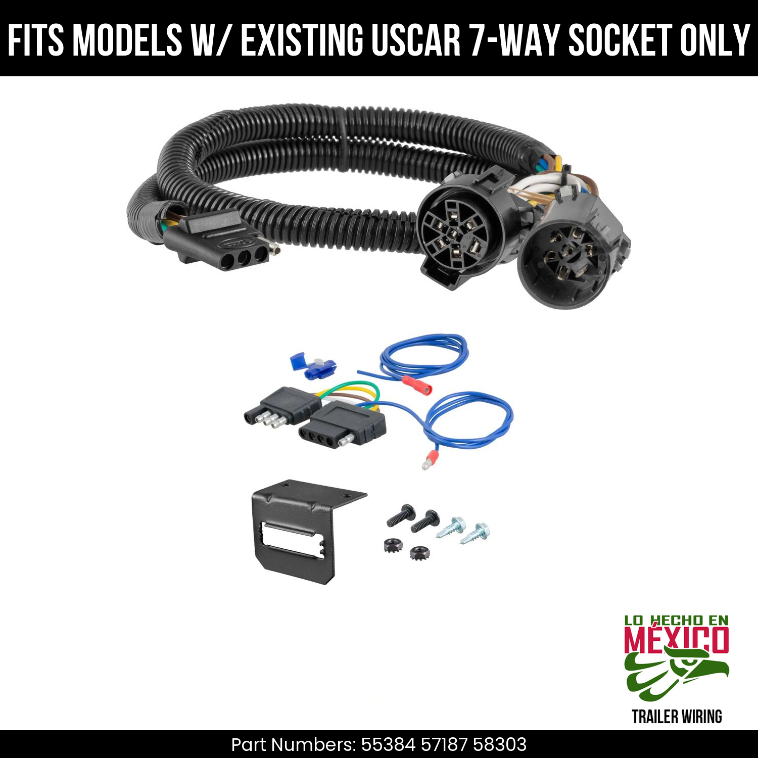 For 15-17 Ram 3500 5 Pin Trailer Wiring Plug Fit w/ USCAR Plug Curt 5 ...
