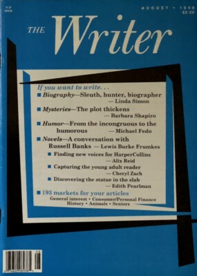THE WRITER magazine August 1998 Simon Shapiro Zach Pearlman Reid ...