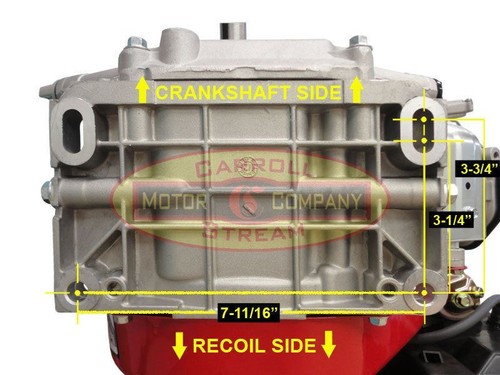 9HP 6:1 Gear Reduction Gas Engine Cement Mortar Mixer Side Shaft Small ...