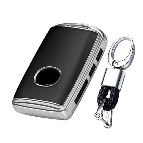 Black Smart Key Fob Cover Case Shell w/ Chain Fit for Mazda 2 3 Alexa ...