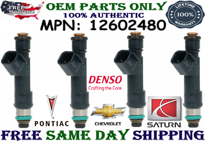 #12602480 4 PIECES GENUINE Denso Fuel Injectors for 2008 Chevrolet HHR ...