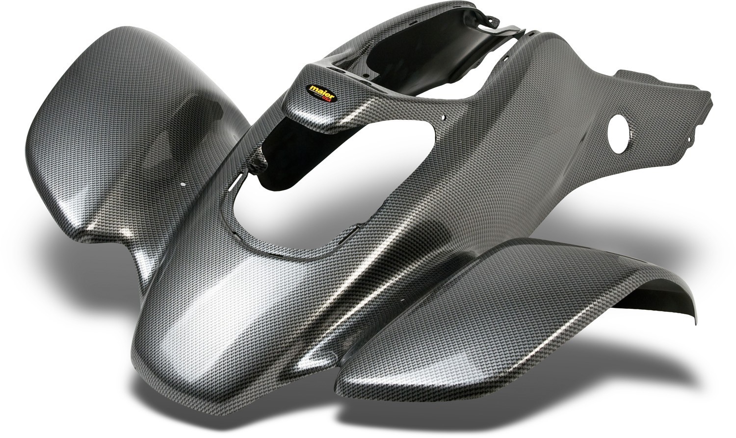 NEW HONDA TRX 400EX 99 - 04 BLACK CARBON FIBER FRONT FENDER PLASTIC ...