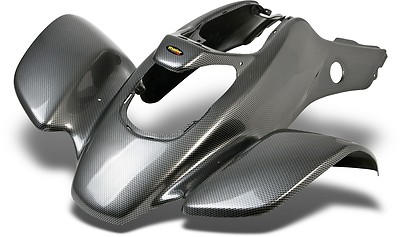 NEW HONDA TRX 400EX 99 - 04 BLACK CARBON FIBER FRONT FENDER PLASTIC ...