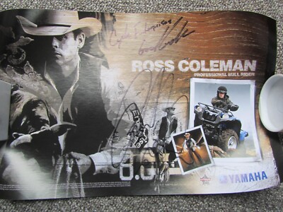 Ross Coleman AUTOGRAPH PBR Rodeo Rider on Yamaha ATV | eBay