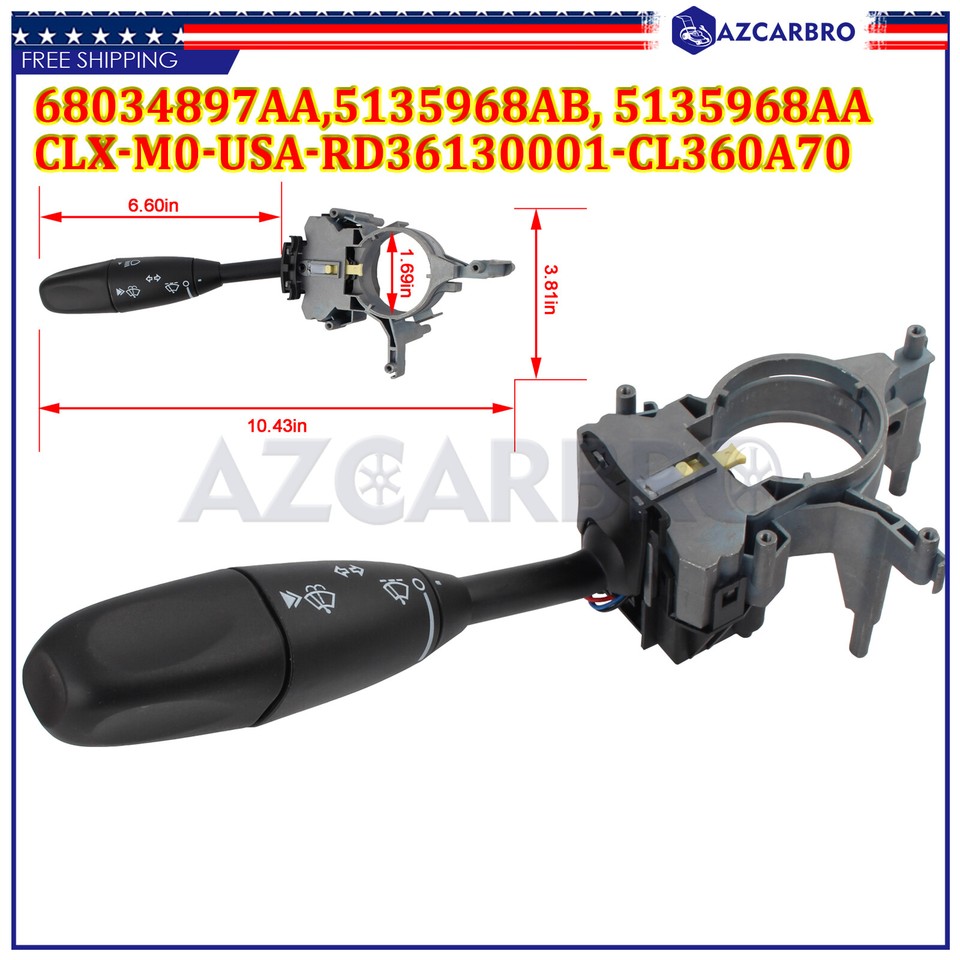 For Chrysler 300 Dodge Charger Wiper Turn Signal Multifunction Switch ...