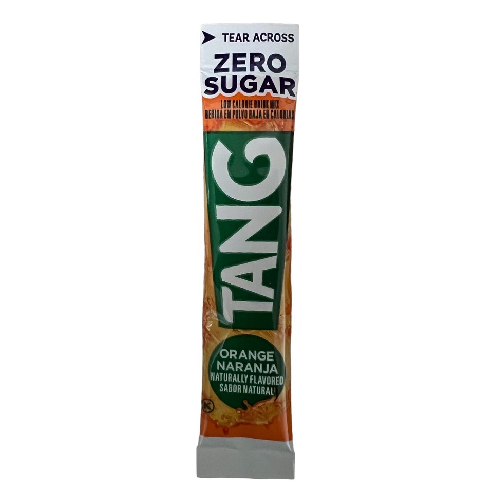 TANG Zero Sugar SINGLES TO GO Drink Mix Orange Tang 48 Packets No Box ...
