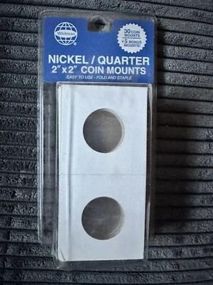 Whitman Nickel/Quarter 2"x2" Coin Mounts ~ Pack of 35 | eBay