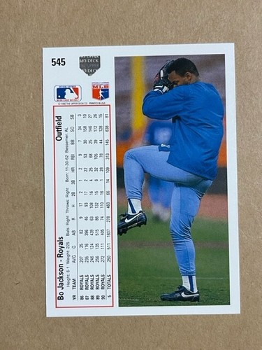 Bo Jackson ~ 1991 Upper Deck #545 Kansas City Royals | eBay