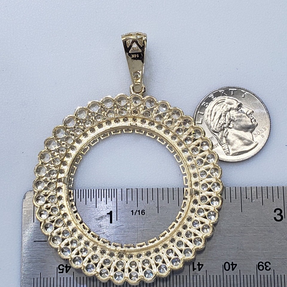 14k Yellow Gold 50 Pesos Centenario Coin Bezel Frame Pendant | eBay