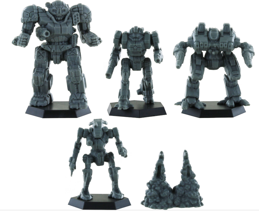 Battletech Hansen's Roughriders Battle Lance Mech Pack Mercenaries ...