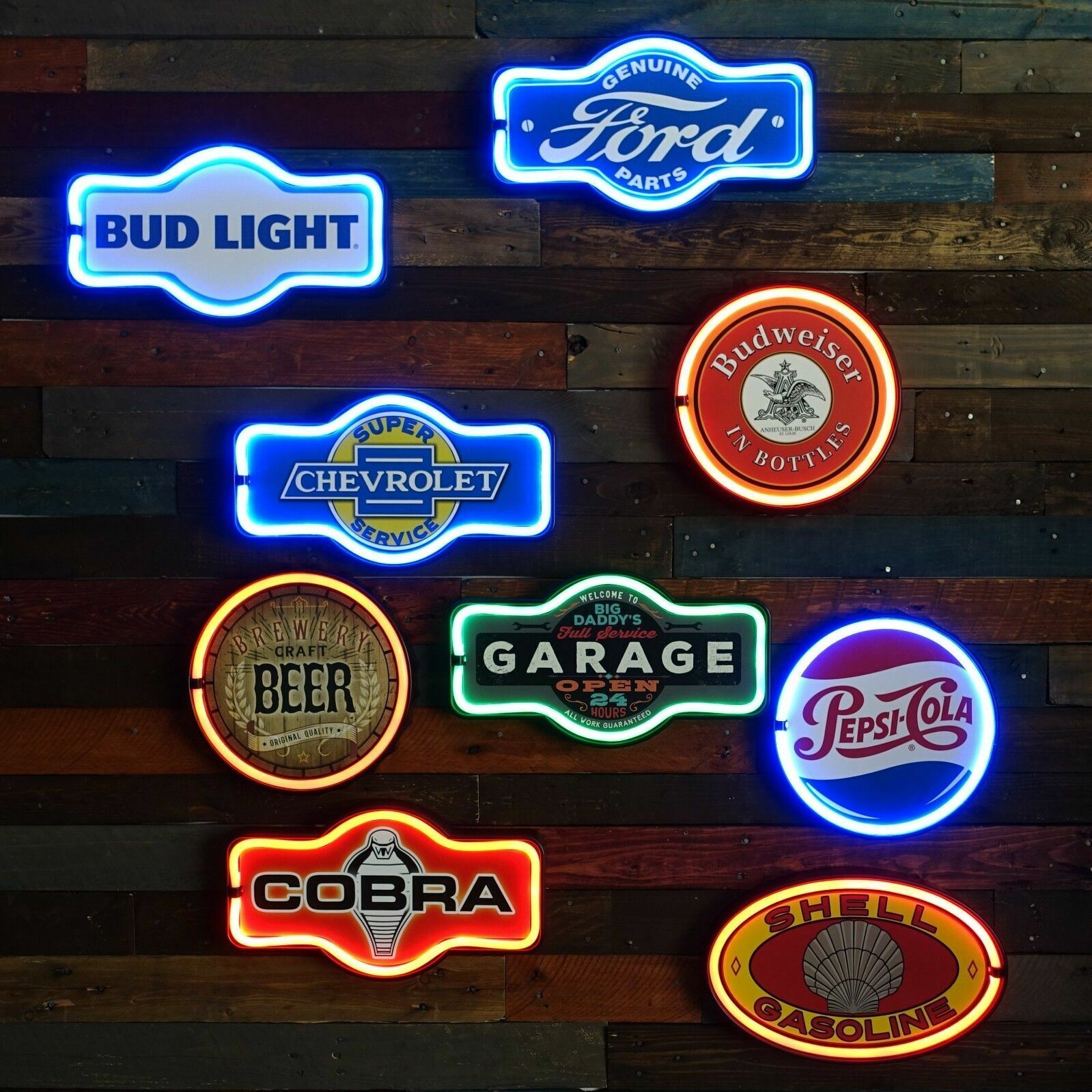 Chevrolet LED Neon Rope Light Sign, 17" Marquee Shape, Bar Garage Man ...