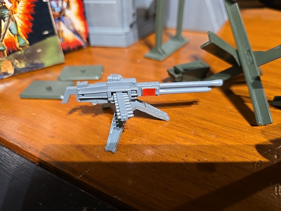 Gi Joe Machine Gun Defense 1984 Complete Vintage Hasbro 3.75 ARAH 80s ...