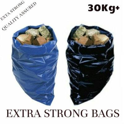 30kg+ Extra Strong 500 Gauge Heavy Duty Rubble Sacks High Strength Bags ...