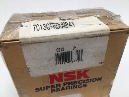 NSK 7013CTRDUMP4Y Bearing 65x100x18 mm 7013-CTR-DUM-P4Y ABEC7 England 2 ...