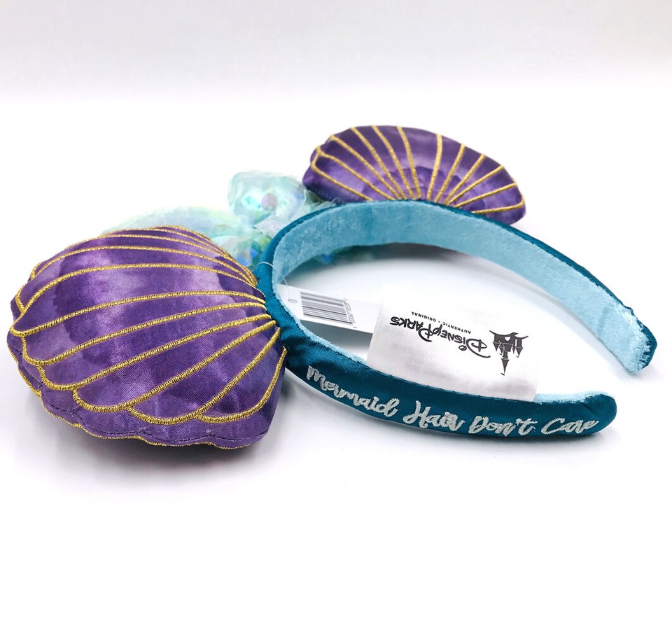 Disney Parks Minnie Ears Limited Mermaid Ariel Purple Iridescent ...