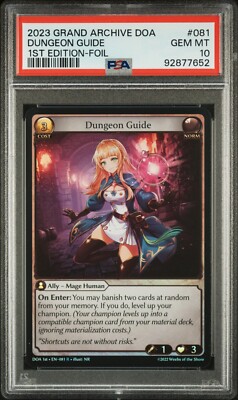 PSA 10 GEM MINT Grand Archive Dungeon Guide DOA 1st Edition Foil #081 ...
