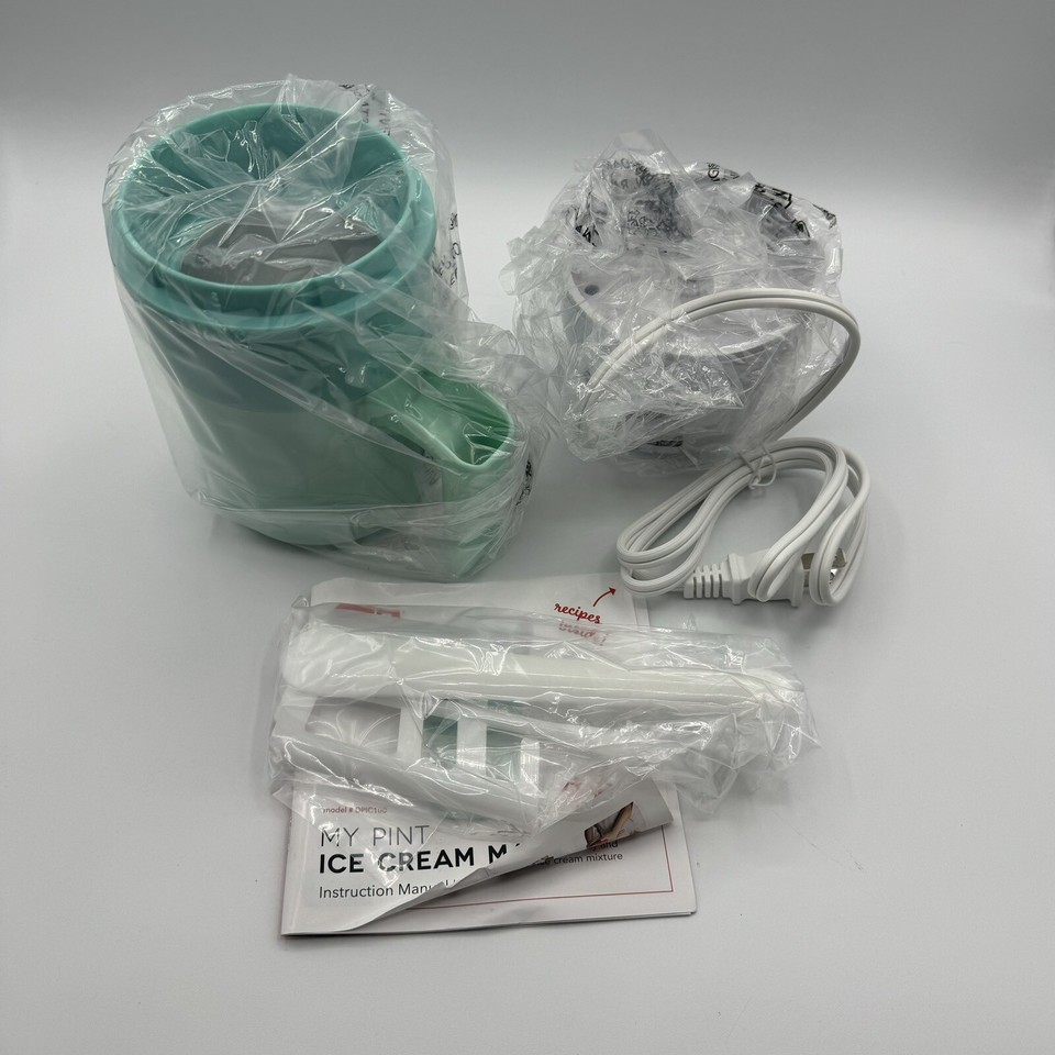 Dash My Pint Ice Cream Yogurt Sorbet Maker Aqua & White With Mixing ...