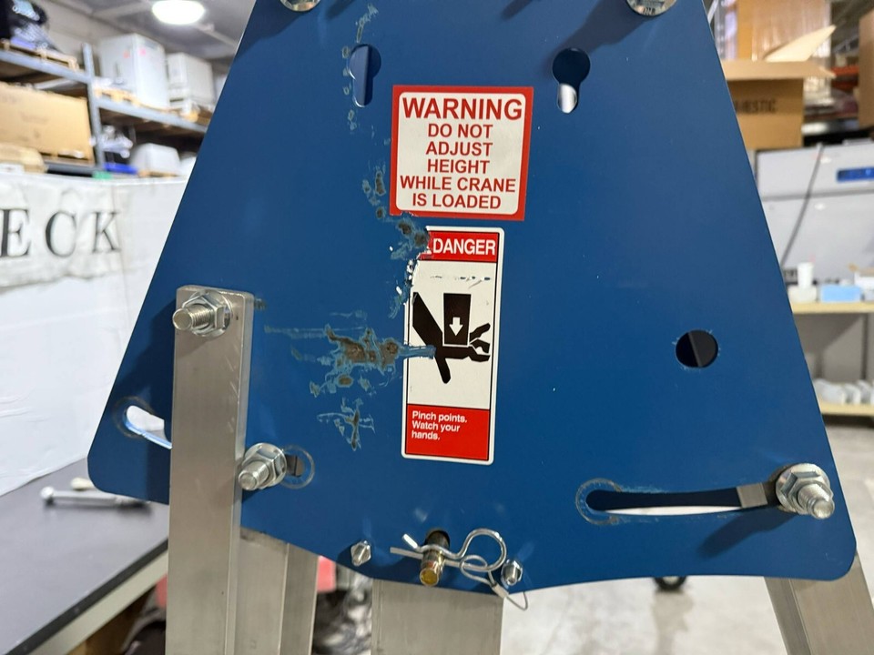 Gorbel Gantry Aluminum Crane Portable Jet Trolley 1000lbs 9X12 FT Span ...