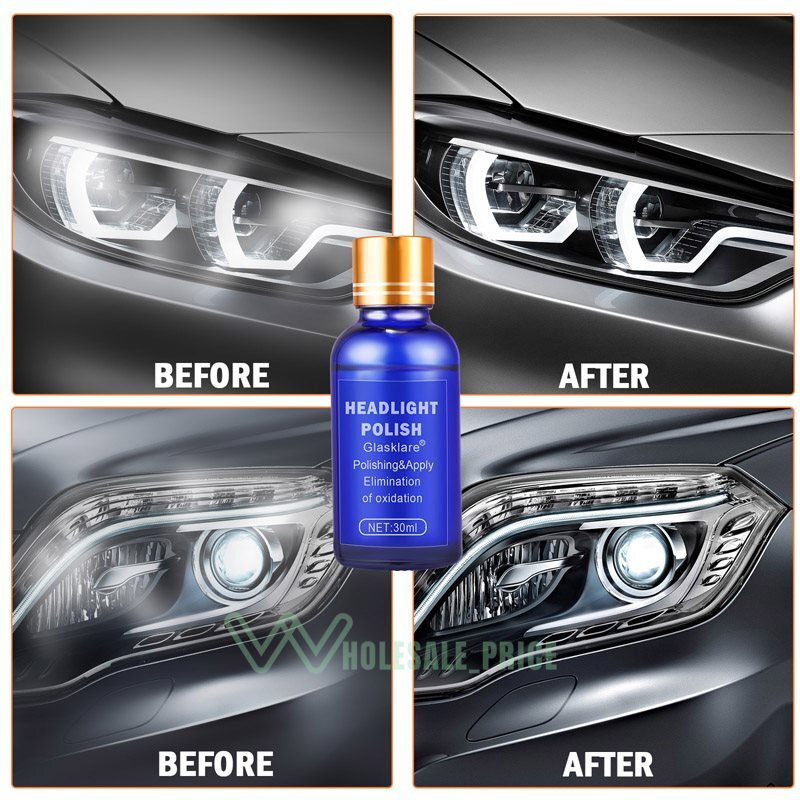 Pro Car Headlight Lens Restoration Repair Kit Polishing Cleaner ...