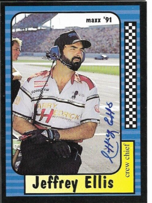 Jeffrey Ellis signed 1991 Maxx card NASCAR Crew Chief #141 6 | eBay