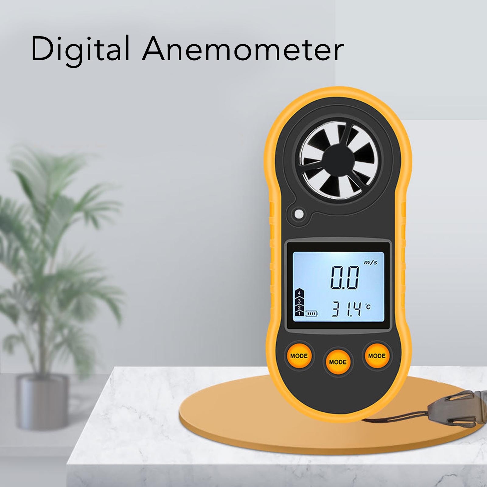 Digital Anemometer LCD Screen Handheld Wind Speed Meter Wind ...