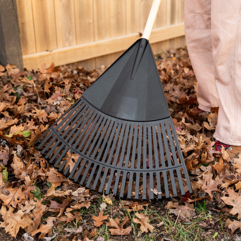 24-inch Wood and Poly Leaf Rake | eBay
