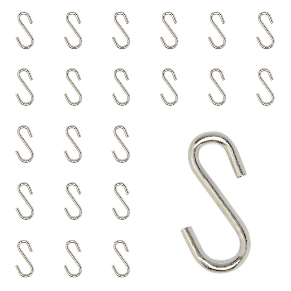 Mini S Hooks Connectors S Shaped Wire Hook Hangers 100pcs Hanging Hooks ...