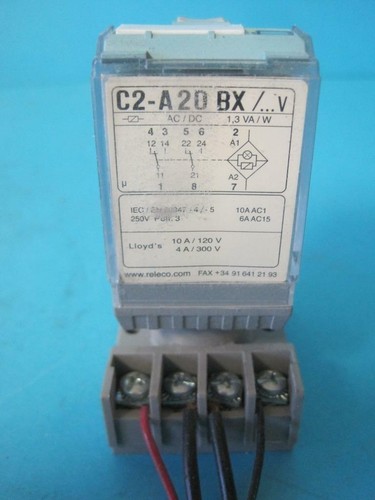 Releco MR-C Relay C2-A20 BX/V with Allen Bradley 700-hn125 Series A 10A ...