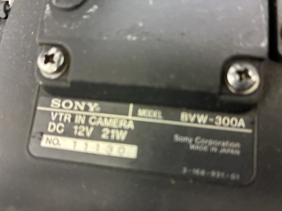 Sony BVW-300A Betacam SP VTR-in Camera Combo-Fujinon Lens, View finder ...