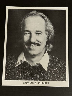 PAPA JOHN PHILLIPS SIGNED 8 X 10 PHOTO THE MAMAS & THE PAPAS SINGER ...