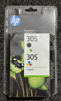HP 305 2-pack Black/Tri-colour Original Ink Cartridges - 6ZD17AE | eBay UK