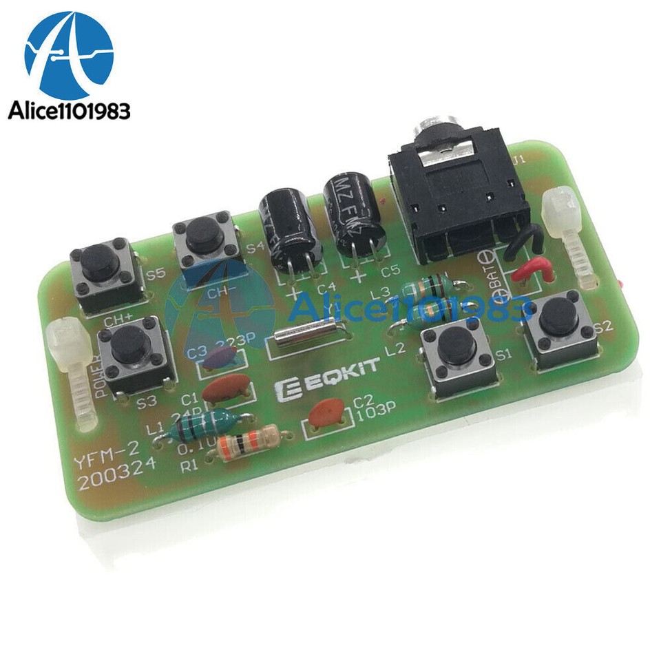 76-108MHz DC 2.7-3.3V DIY Radio FM Stereo Radio Kits Radio Practice DIY ...