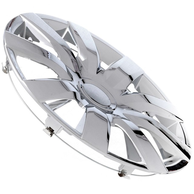 Set 4pc Chrome Hub Caps Fits Steel Wheels 15" With Metal Clips Wheel ...