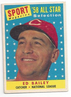 Ed Bailey 1958 Topps ML Baseball Card #490 Vintage | eBay