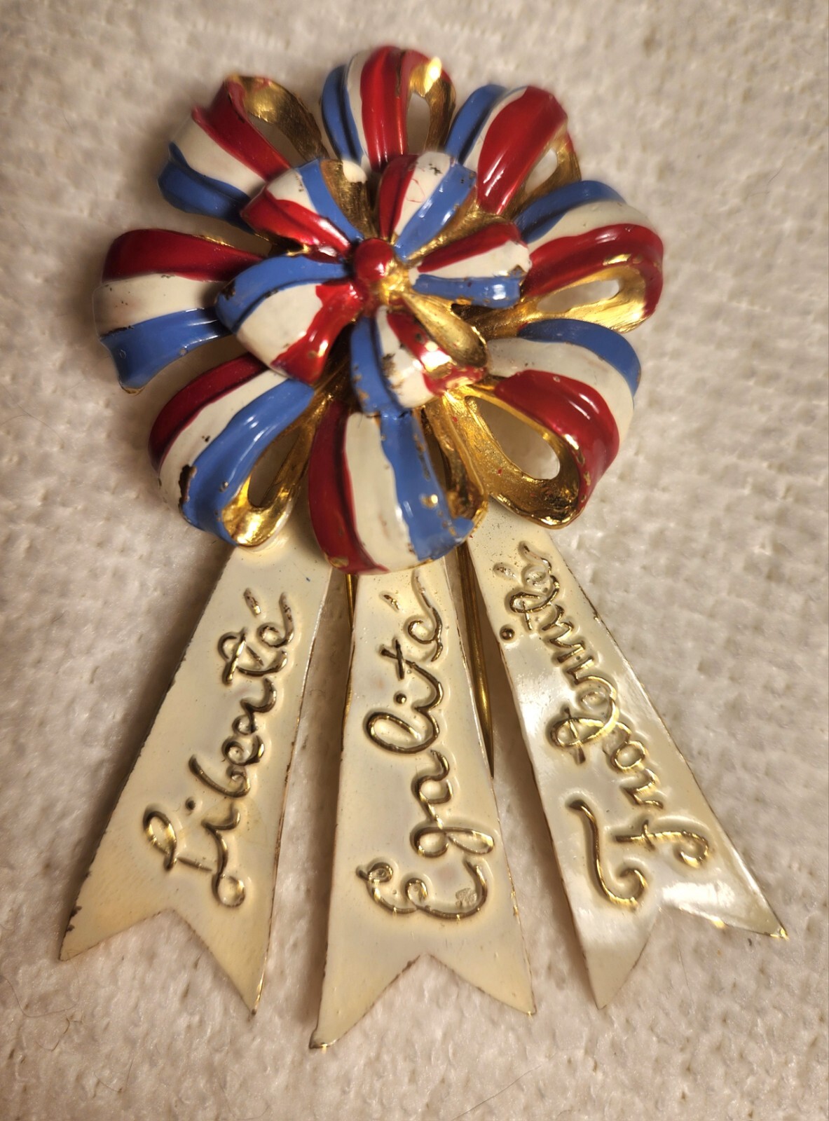 HTF Silson French Cockade Fur Clip Pin Brooch WWII Vintage Enamel Red ...