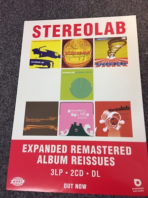 STEREOLAB - REMASTERED ALBUMS PROMOTIONAL POSTER - OFFICIAL RECORD ...