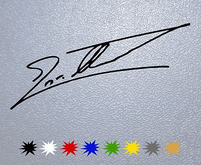 STICKER PEGATINA DECAL VINYL Jacques Villeneuve Signature | eBay