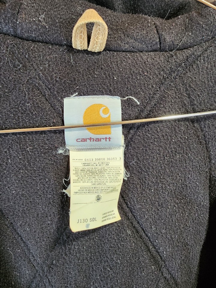 vtg Carhartt J130 Tan Sand Trucker Custom Work Jacket Coat Men's SzL ...
