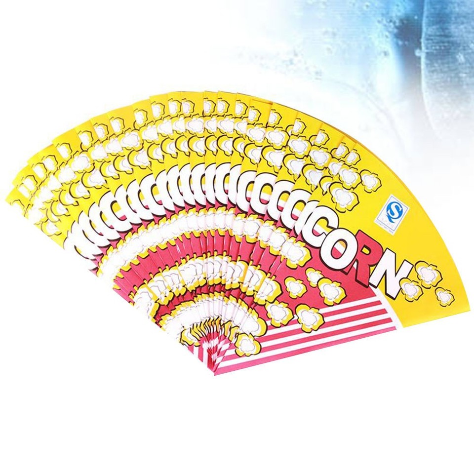 100 Pcs Popcorn Paper Bags Cone Shape Triangle Paper Treat Bags for ...
