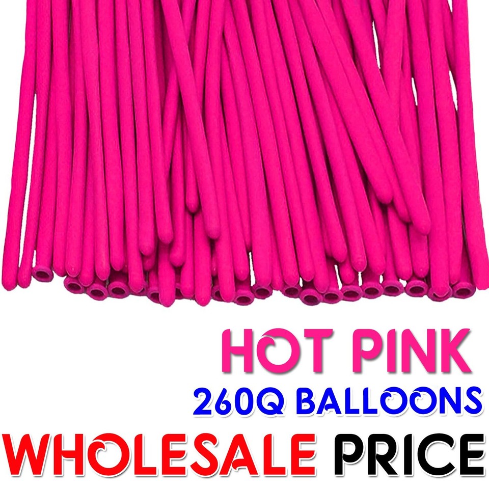 100 X Long Plain Balloons Latex Balons 260Q Twisting Modelling Long ...