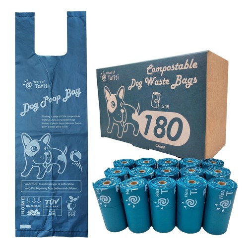 Dog Poop Bags with Handles, Dog Poop Bags Rolls-180 Counts, Doggie Poop ...