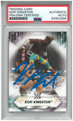 KOFI KINGSTON SIGNED AUTOGRAPH SLABBED WWE 2021 TOPPS CARD PSA DNA | eBay