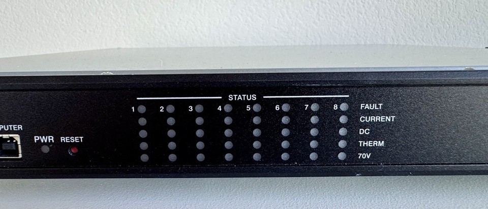 AMP-8150 Crestron 8-Channel Power Amplifier, 150W 4/8 Ohm or 70V, 100 ...