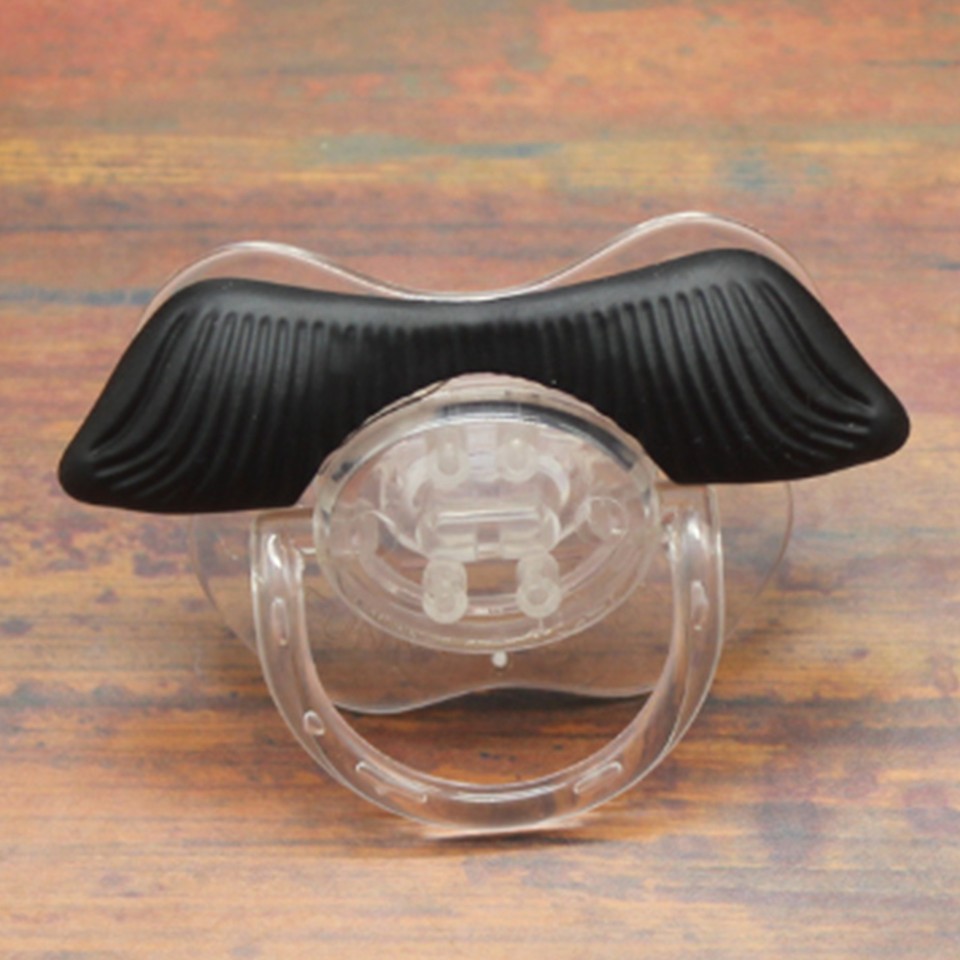 Funny Moustache Dummy Dummies Pacifier Novelty Baby Child Soother Lips ...