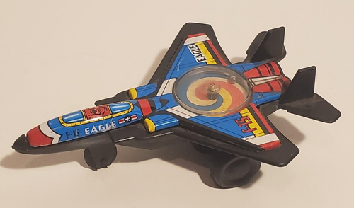 VINTAGE EAGLE F-15 METAL & PLASTIC FIGHTER JET PLANE SPINNER TOY HONG ...