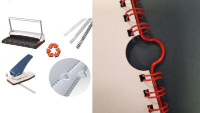 Calendar Making Kit Wire binder Thumb Cut Punch 100 RED Wires and ...