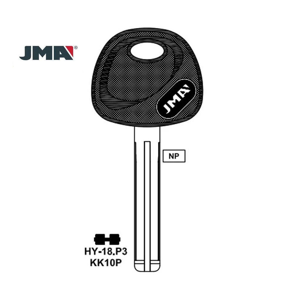 JMA Replacement Uncut Key Blank for Hyundai Kia - KK10P - HY-18.P3 (5 ...