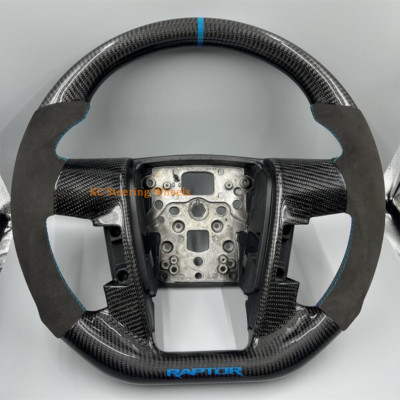 Carbon Fiber Black Alcantara Steering Wheel for 2009 2010-2014 Ford ...