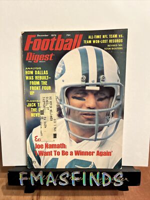 M1 1975 JOE NAMATH JETS Football Digest Magazine | eBay